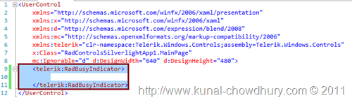 Day 2: Working with BusyIndicator of Telerik Silverlight RadControls